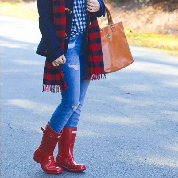 Hunter | Shoes | Red Hunter Rain Boots Short | Poshmark